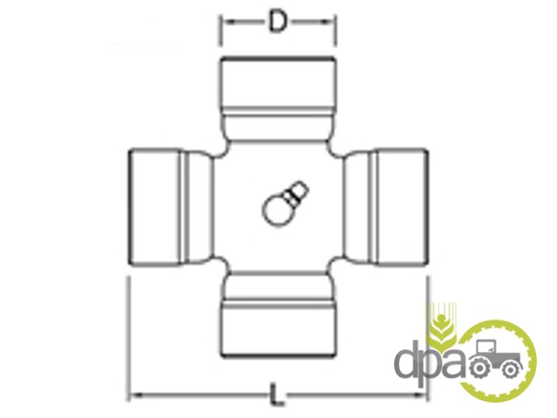 Cruce cardan 35x97 John Deere 9927092, AL37069, 04362929, 3130450R1, 4 ...